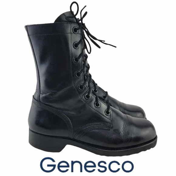 Genseco | Shoes | Vintage Genesco Womens Leather Military Combat Boots ...